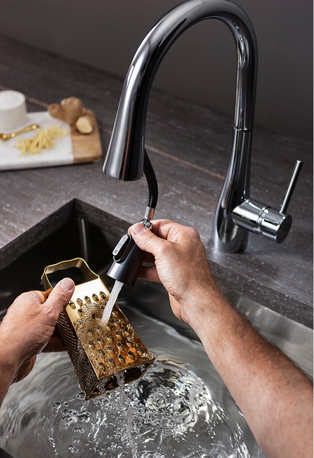 Cook Side Lever Kitchen Mixer with Concealed Dual Function Spray ...