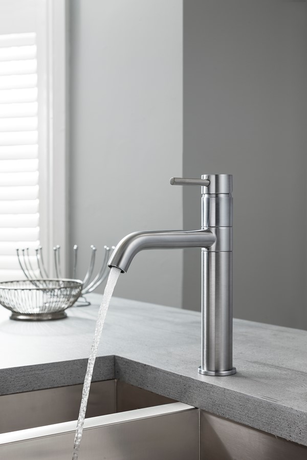 Design Single Lever Kitchen Mixer (Finish: Brushed Stainless Steel ...