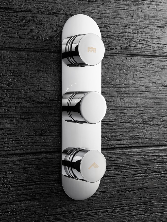 Dial Central Trim Thermostatic Shower Valve with 2 Way Diverter (Finish ...