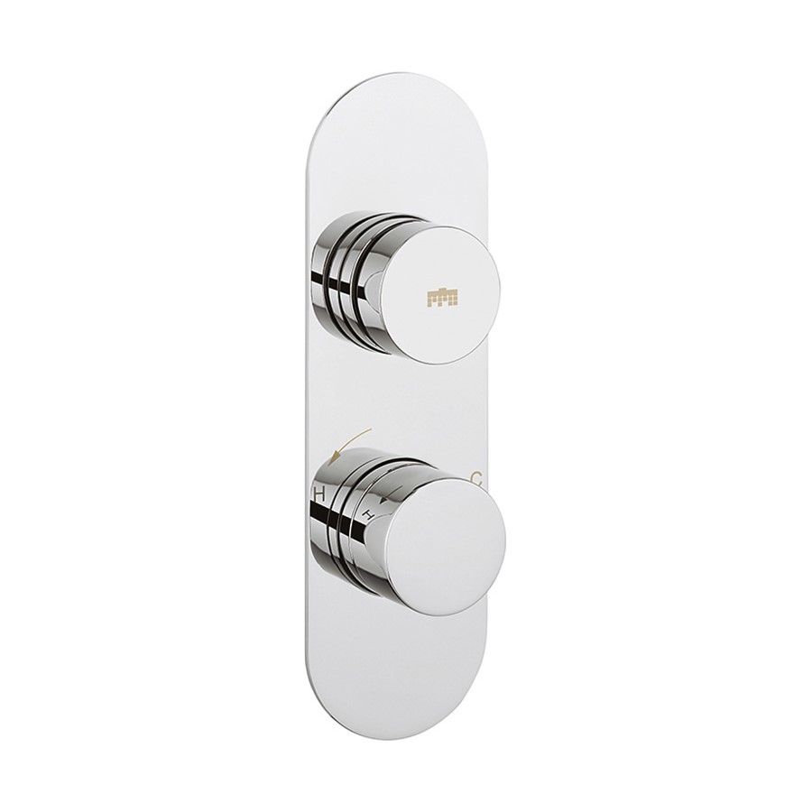 Dial Central Trim Single Outlet Thermostatic Shower Valve (Finish ...
