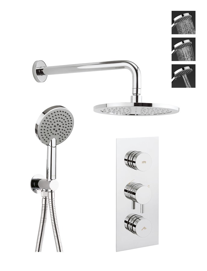 Dial Kai Lever Trim Thermostatic Shower Valve with 2 Way Diverter, Wall ...
