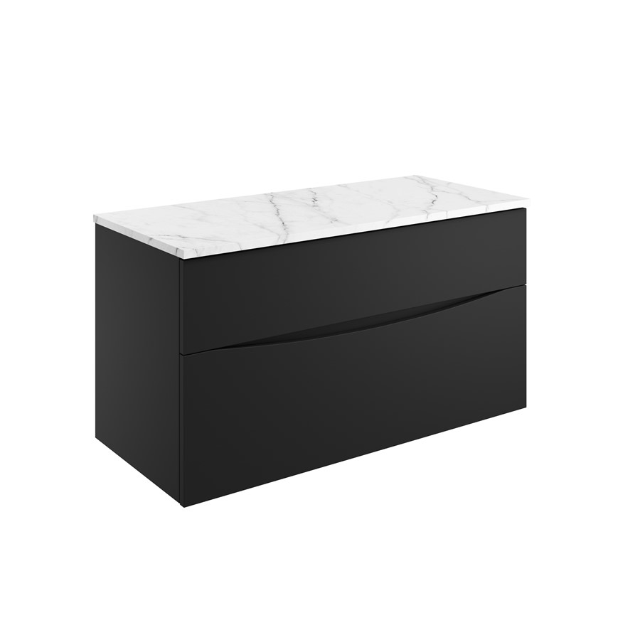 Glide II 1000 Unit & Marble Effect Worktop | SKU GLIDEII100_UNIT_MARBLE ...