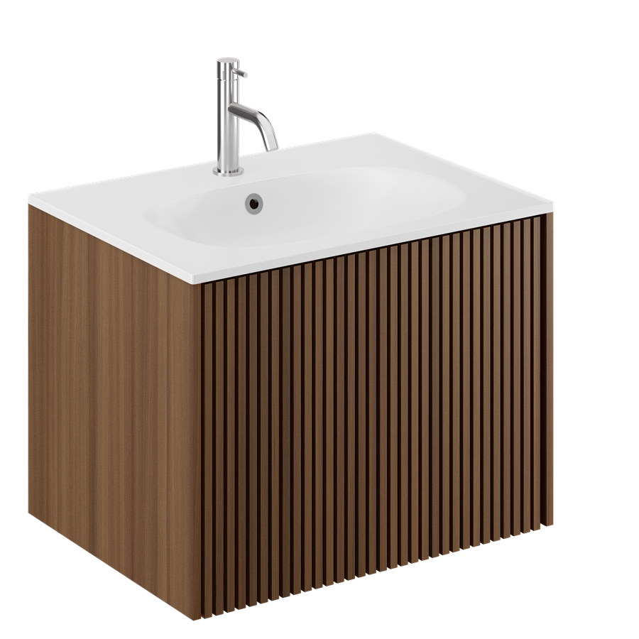 Limit 600 Single Drawer Unit with Matt White Basin (Limit 600 Single ...