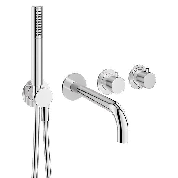 MPRO Module 2 Outlet 2 Handle Shower Valve, Bath Spout & Handset ...