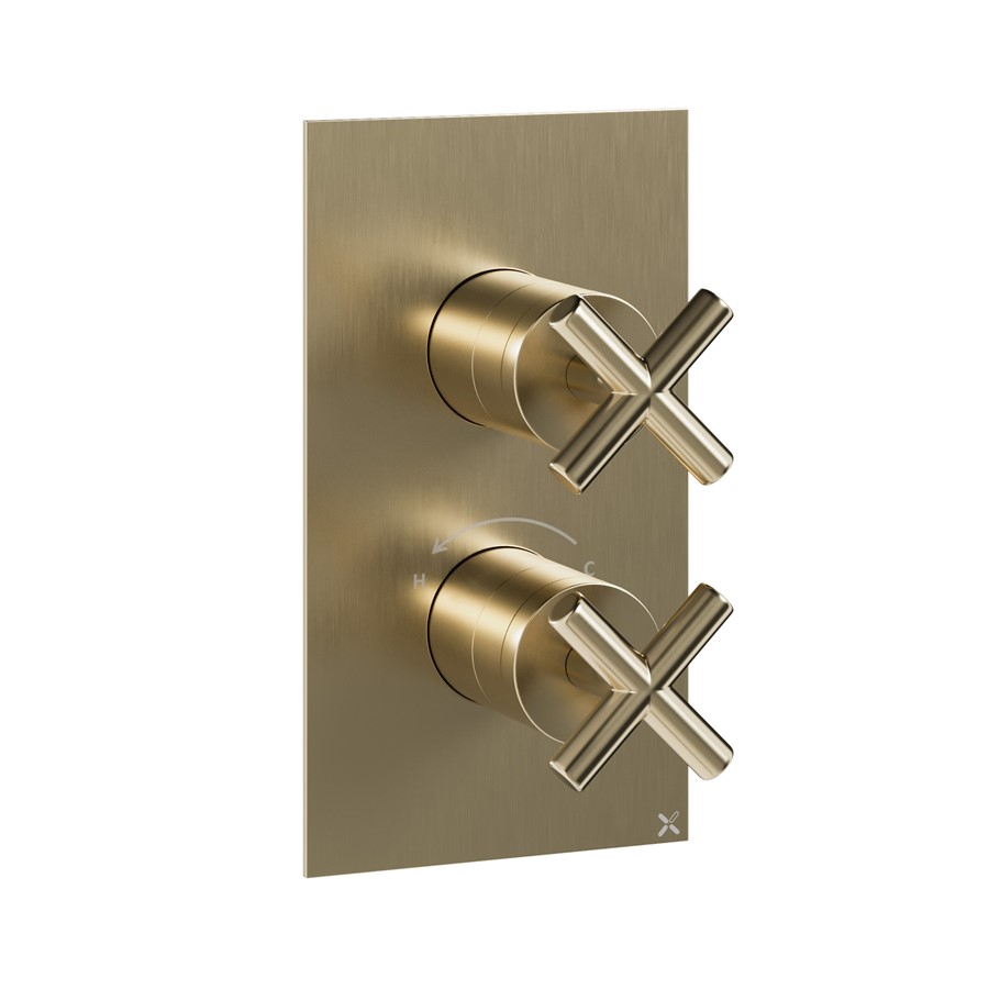 MPRO Crosshead 2 Outlet 2 Handle Shower Valve (MPRO Crosshead 2 Outlet ...