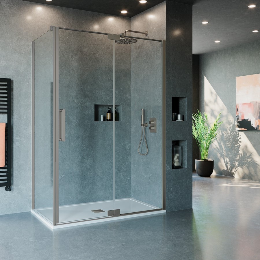 Optix 10 Pivot Door With Inline Panel And Side Panel Sku Oxpd