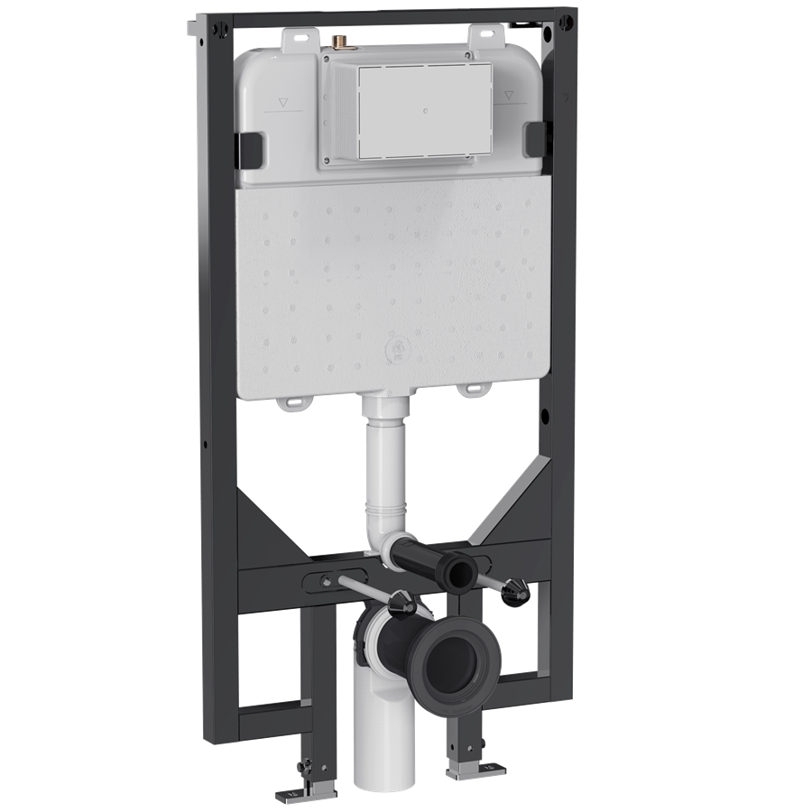 Slim Depth WC Support Frame 1.14M Height (with dual flush concealed cistern & installation kit ...
