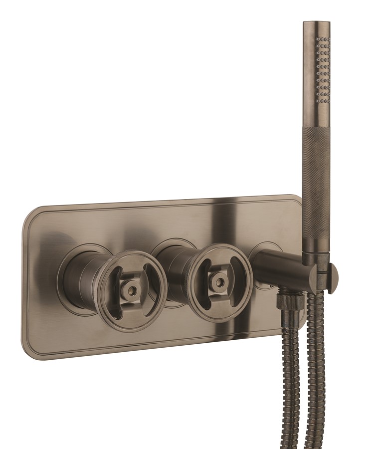 UNION 2 Outlet 2 Handle Concealed Thermostatic Shower Valve & Handset ...